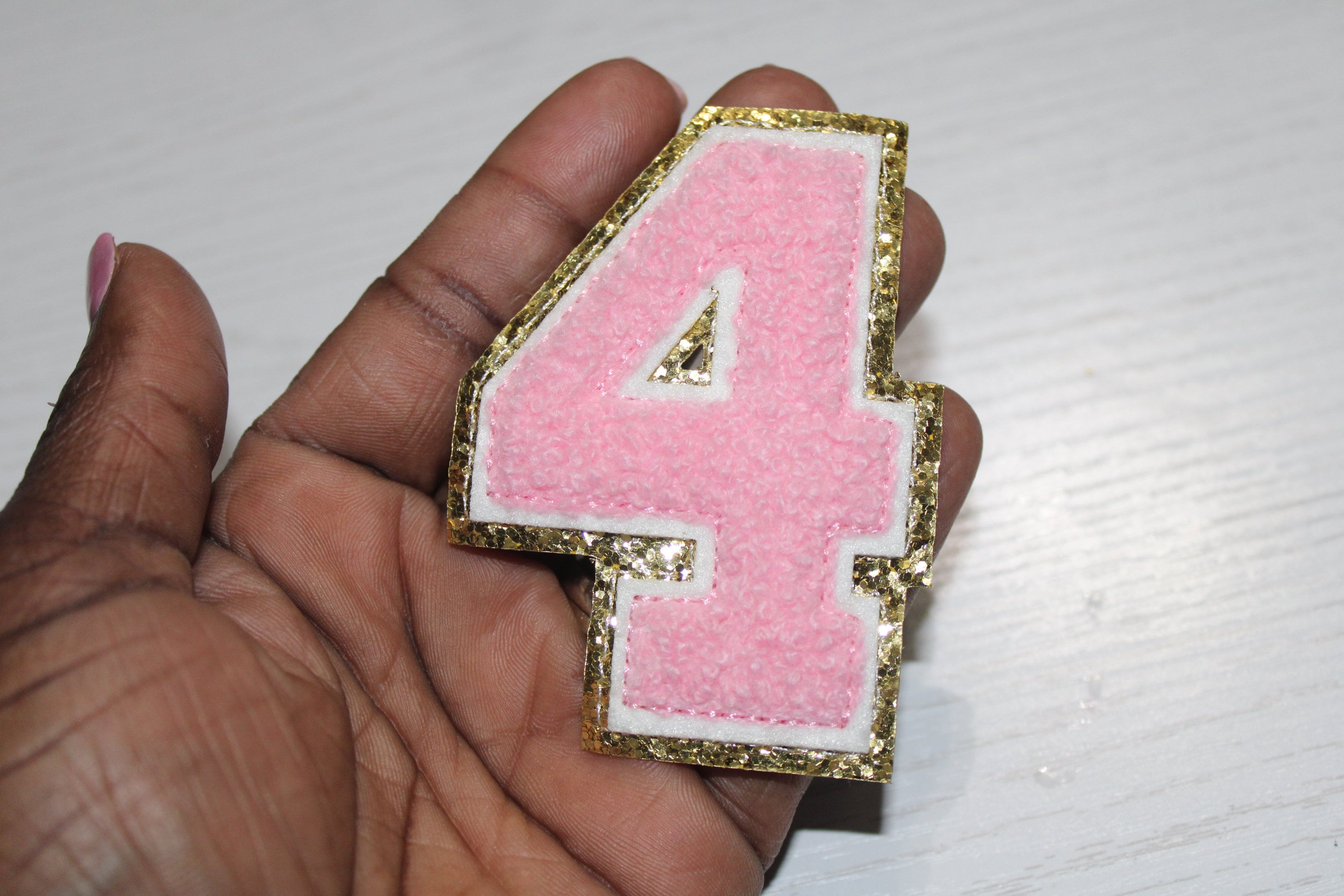 Chenille Number Patches for Clothing; 3 Inch Number Patches Trimmed in ...