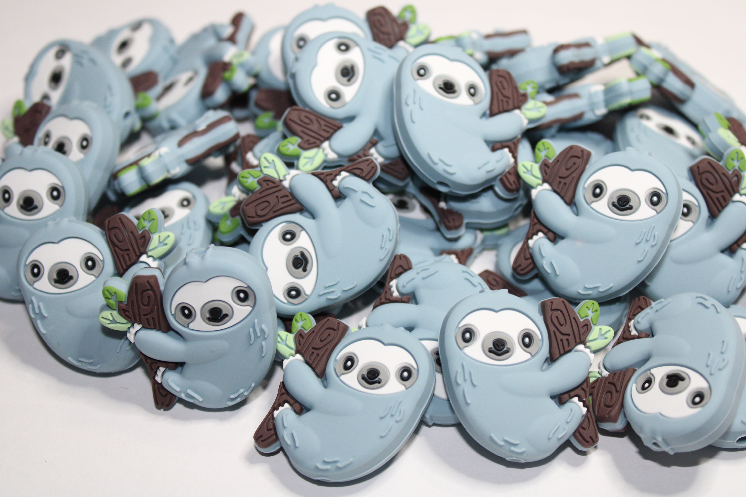 Sloth Silicone Beads Sloth Beads Beads for Crafting - Etsy