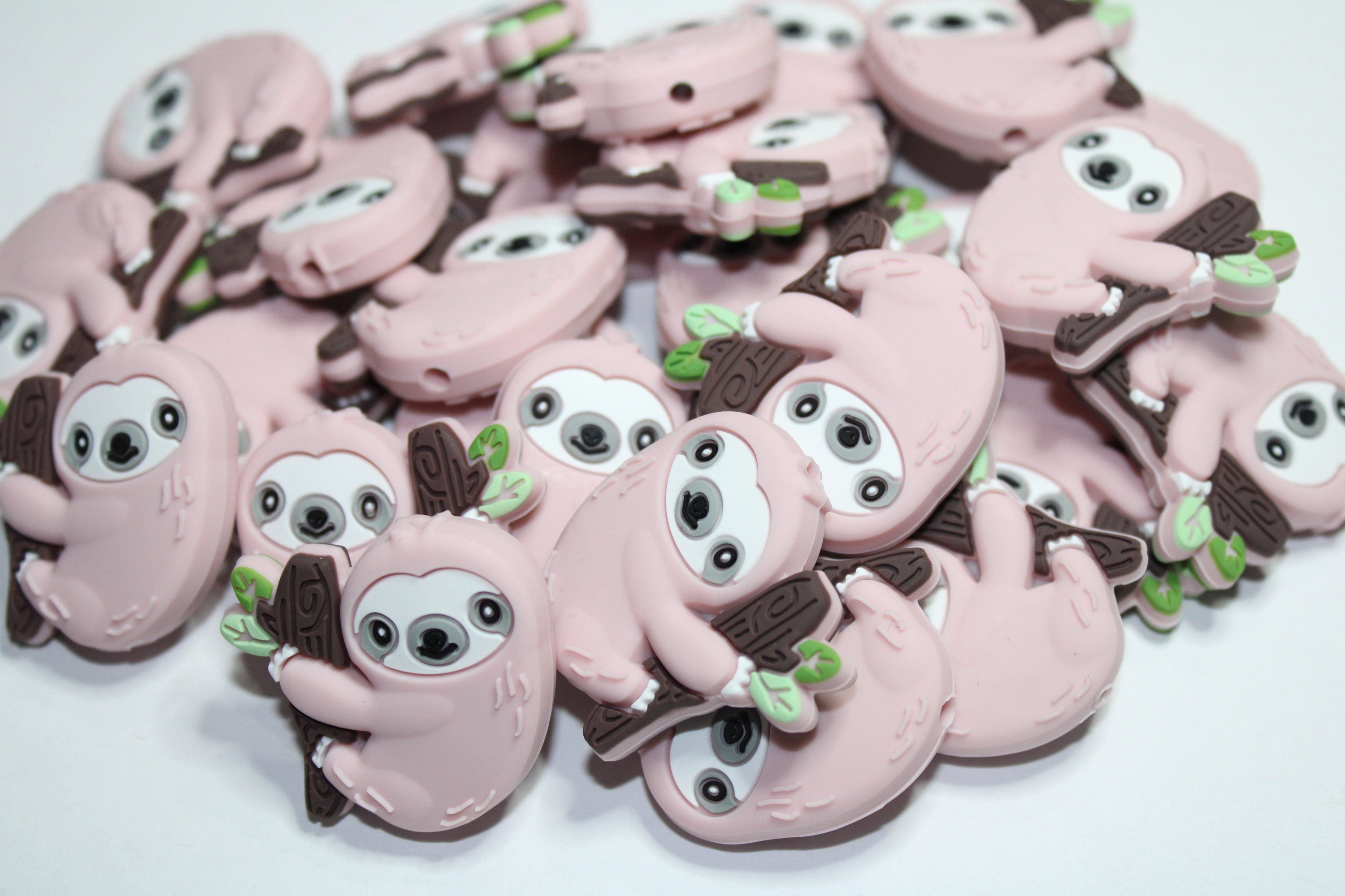 Sloth Silicone Beads Sloth Beads Beads for Crafting - Etsy