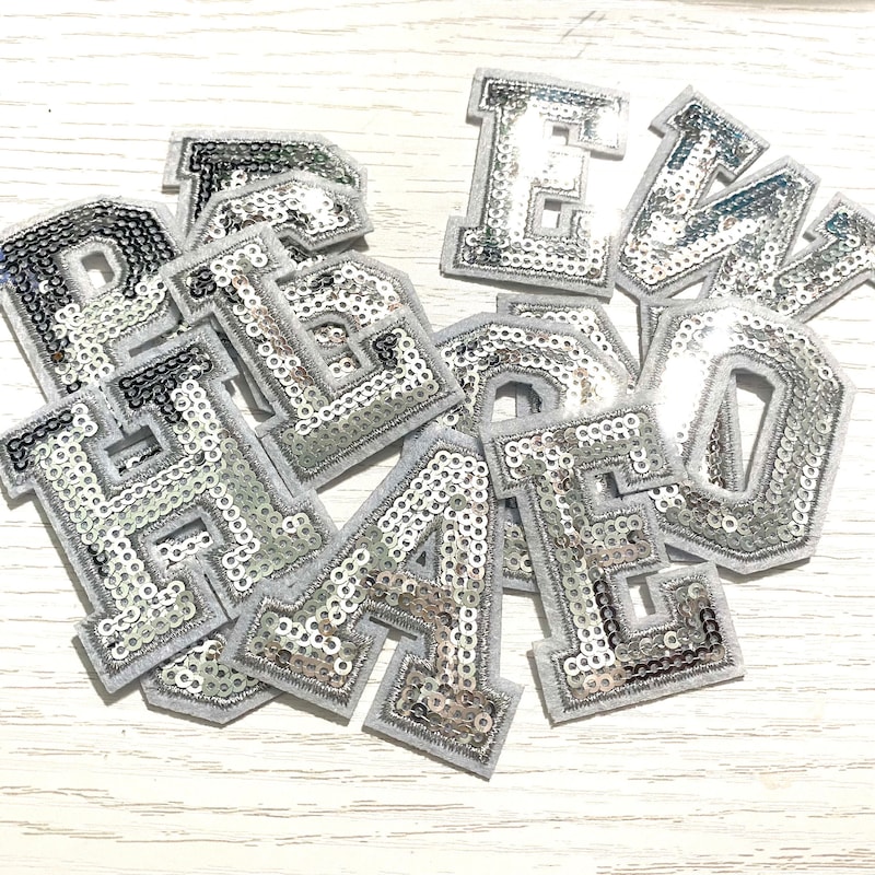 Sequin Iron on Letters - Etsy