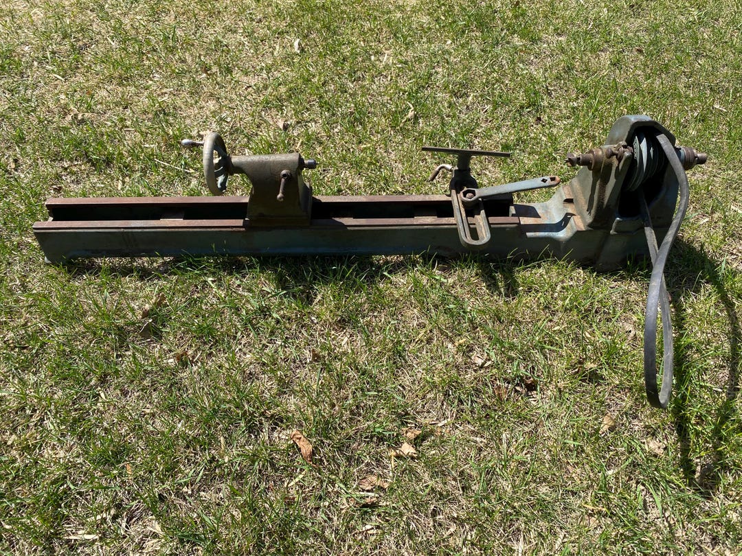 Antique Walker Turner Wood Lathe – 44", Belt Drive, No Motor, Untested ...