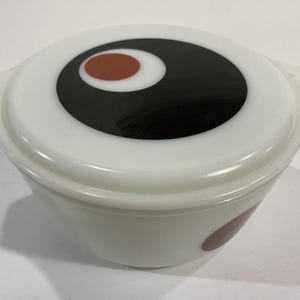 Vintage Pyrex Moon Deco 475B 2 1/2 Qt Casserole Black Red Dot - Great ...