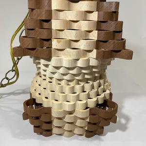 Scroll Saw Art, Wood Swag Lamp, Hand Made Hanging Light, With Damaged ...