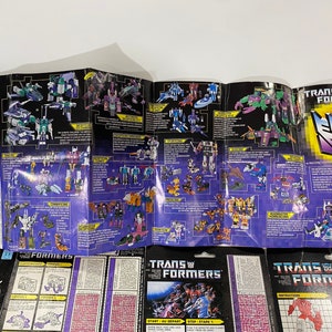 Vintage Transformers Card Back Lot Original Packaging Boxes G1, Falcon ...