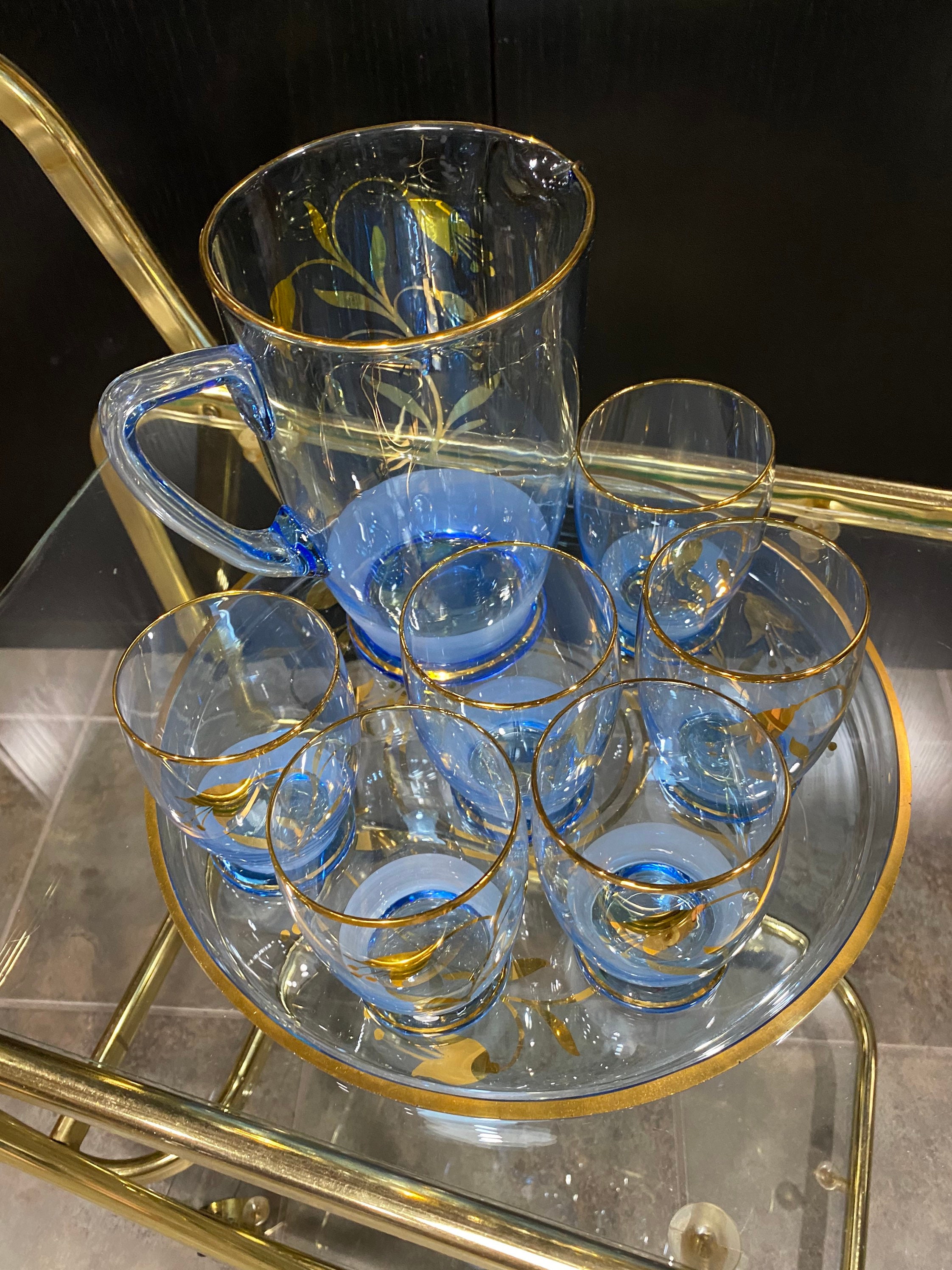 Vintage Drinkware Barware MCM Highball Tumbler Pitcher Serving - Etsy