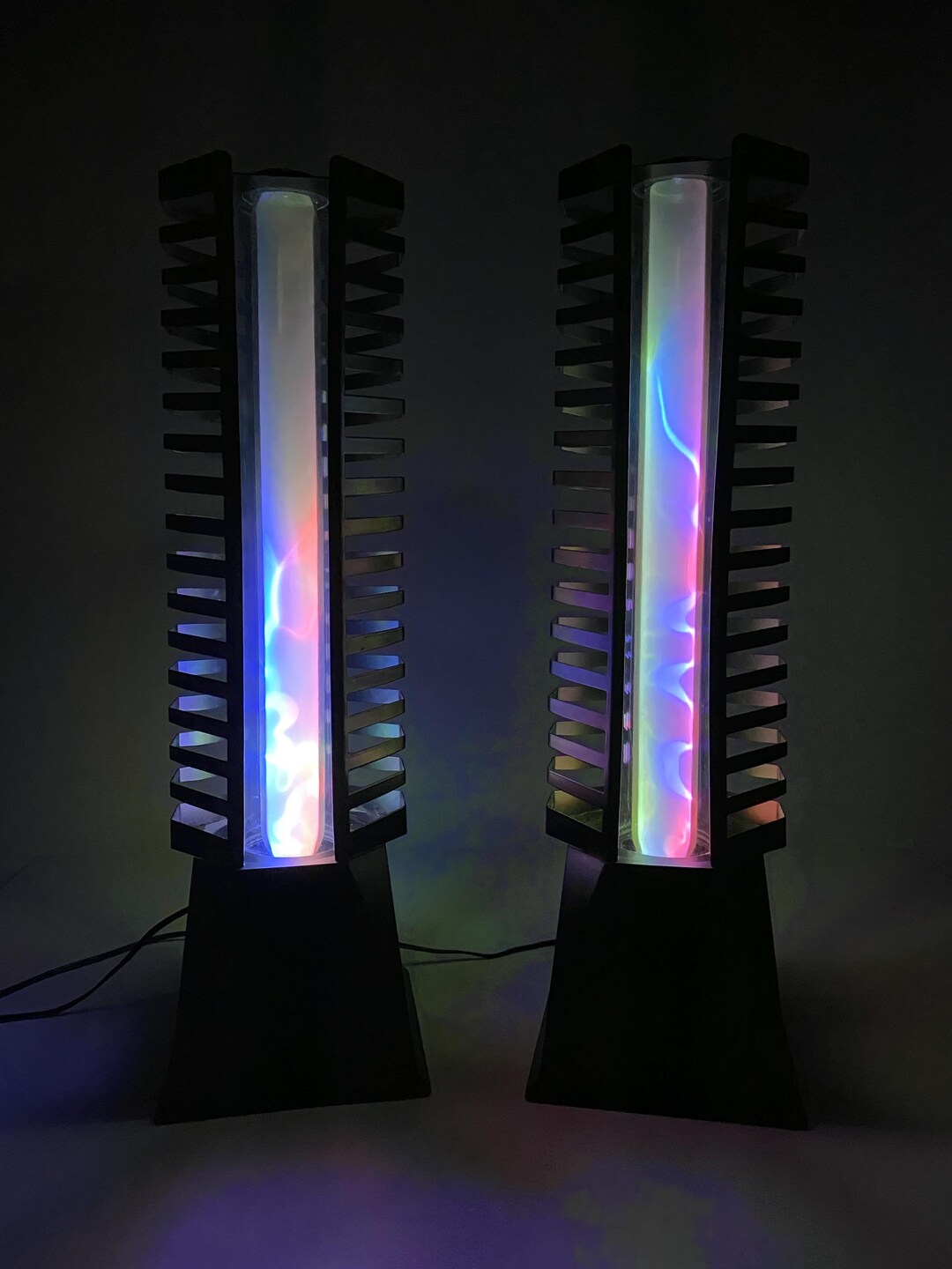 Set of Vintage CD Holder Plasma Lamp 80's 90"s Decor Sound Activated - Etsy