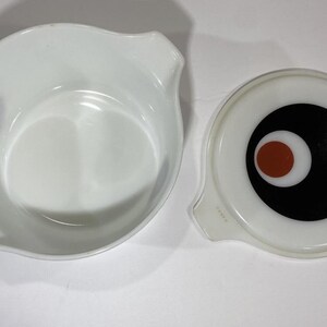 Vintage Pyrex Moon Deco 475B 2 1/2 Qt Casserole Black Red Dot - Great ...
