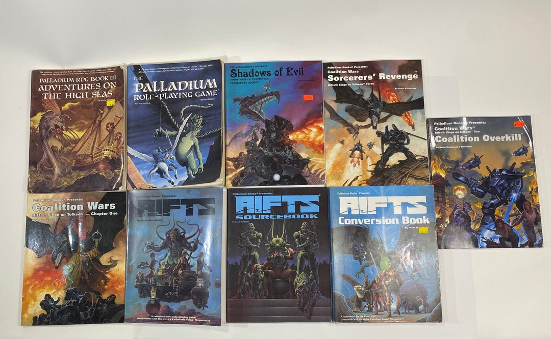 Lot of 9 Palladium Books Presents: Rifts, RPG, Roleplaying, Tolkeen ...