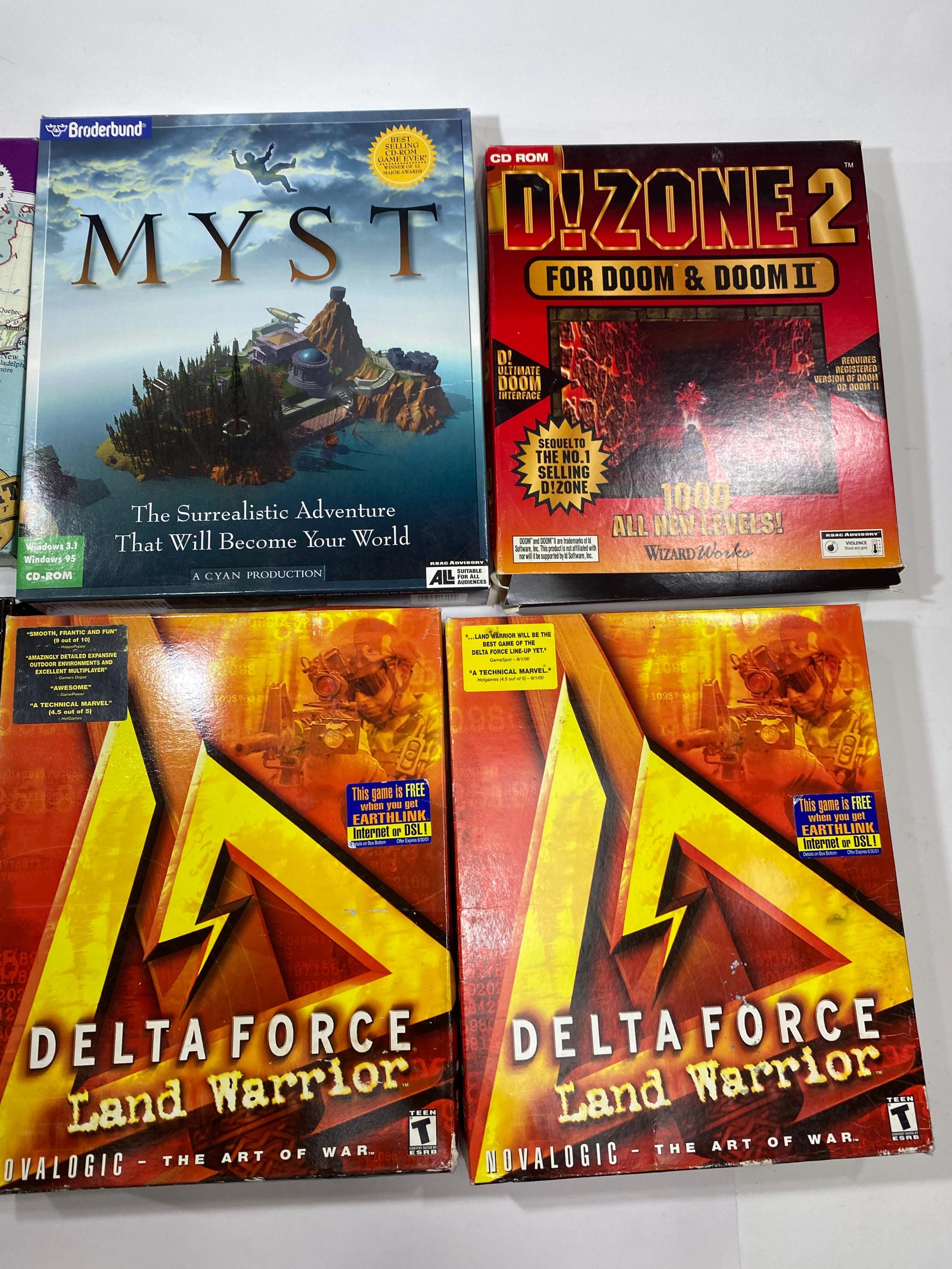 Vintage Pc CD-ROM Games Software Lot Myst Delta Force ACID Music More ...