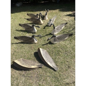 8 Vintage Goose Hunting Decoy Made by Boxcraft Containers, Cardboard ...