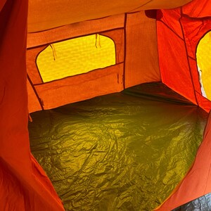 Vintage Campmate Three-bedroom Tent Large Canvas Style, Orange & Brown ...