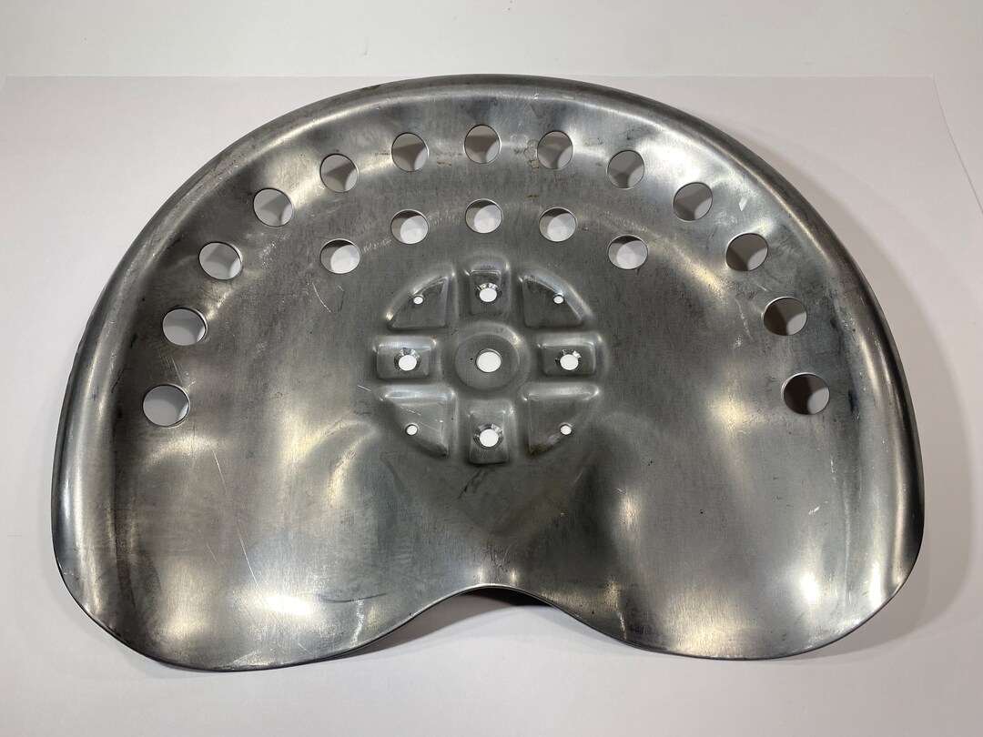 Antique Style Metal Tractor Seat Polished Steel Farm Stool Pan - Etsy