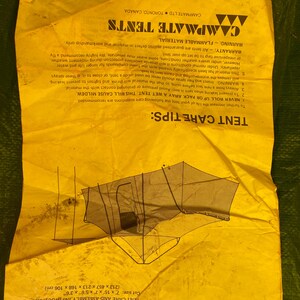 Vintage Campmate Three-bedroom Tent Large Canvas Style, Orange & Brown ...