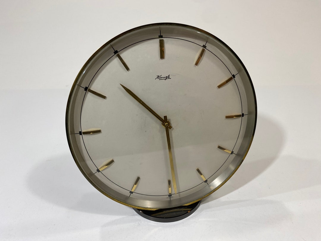 Kienzle Table Top Wind up Clock Made in Germany Silver Wind up - Etsy