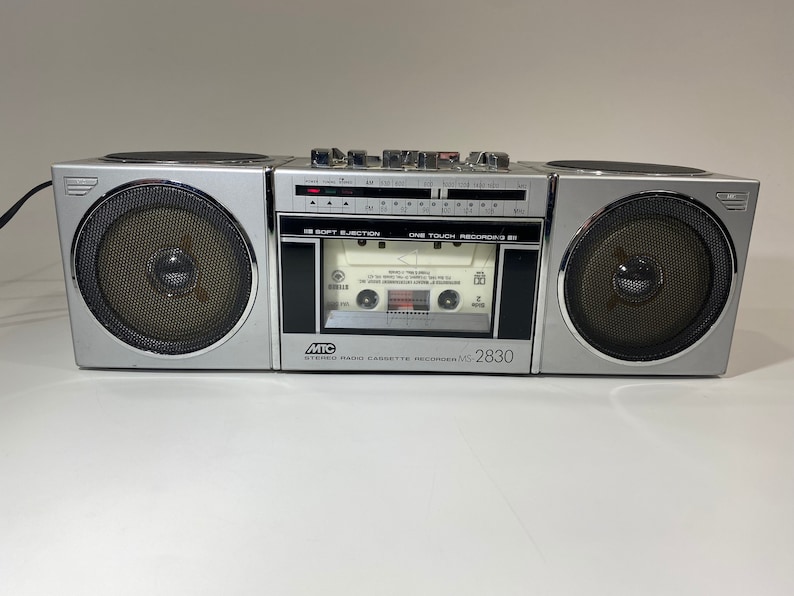 Vintage Boombox Silver Mini Quad Spearker, MS-2830 MTC Works but With ...