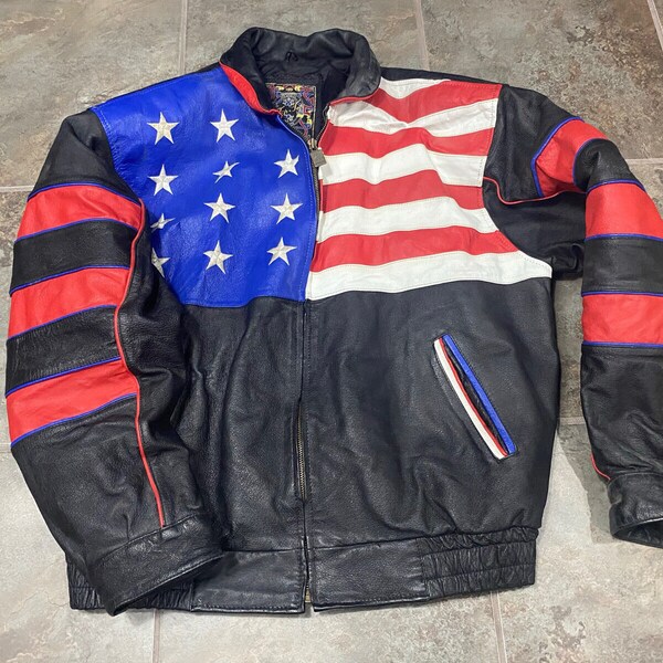 Mens American Eagle Leather Jacket - Etsy