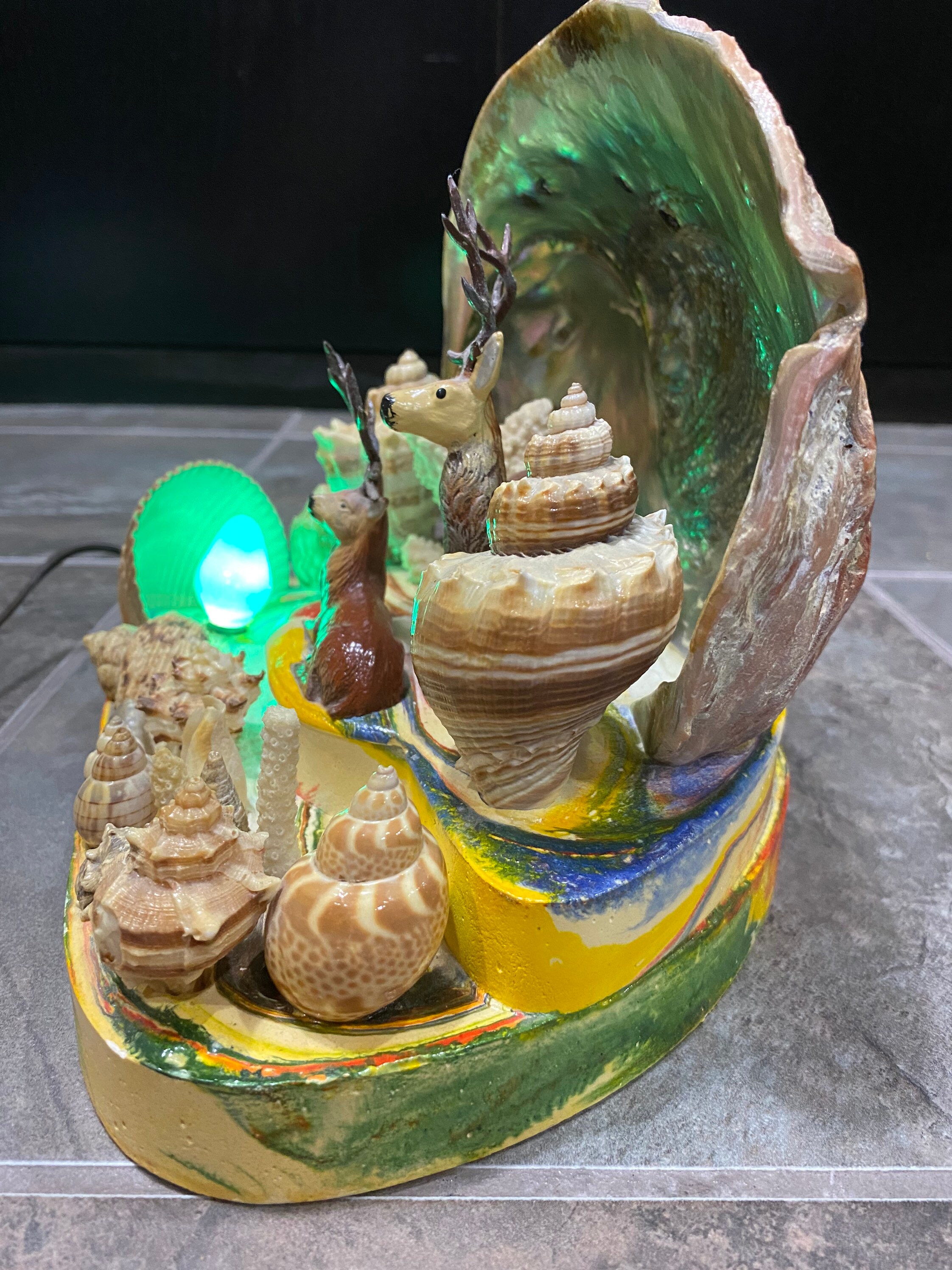 Vintage Retro 1950's Seashell Deer Forrest Animal Scene | Etsy