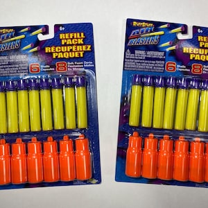 New 2 Old Stock Buzz Bee Toys Air Blasters Refill Pack. 16 Foam Darts ...