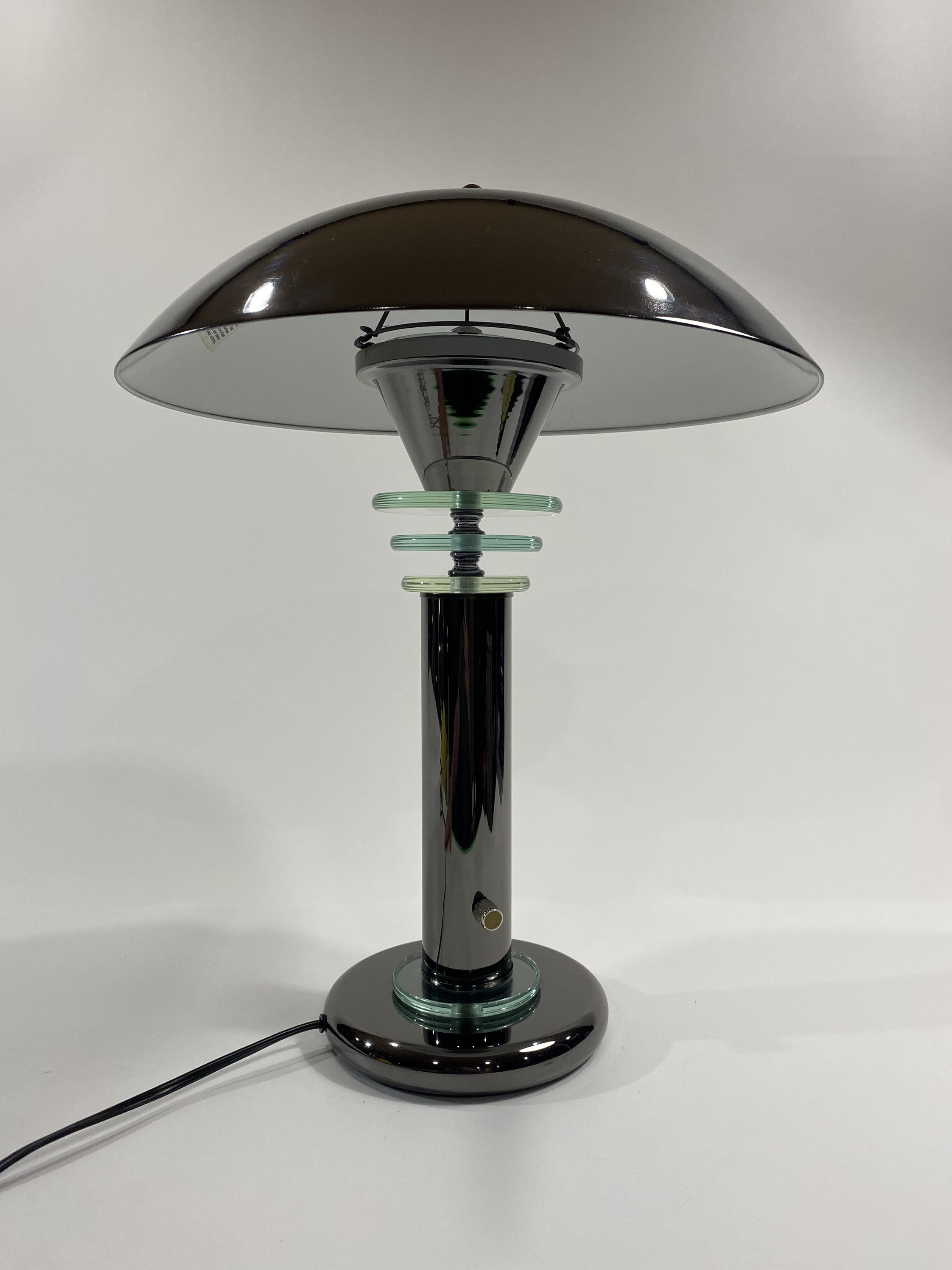 Large Halogen Lamp Metallic Black UFO Disk Round MCM Mid - Etsy