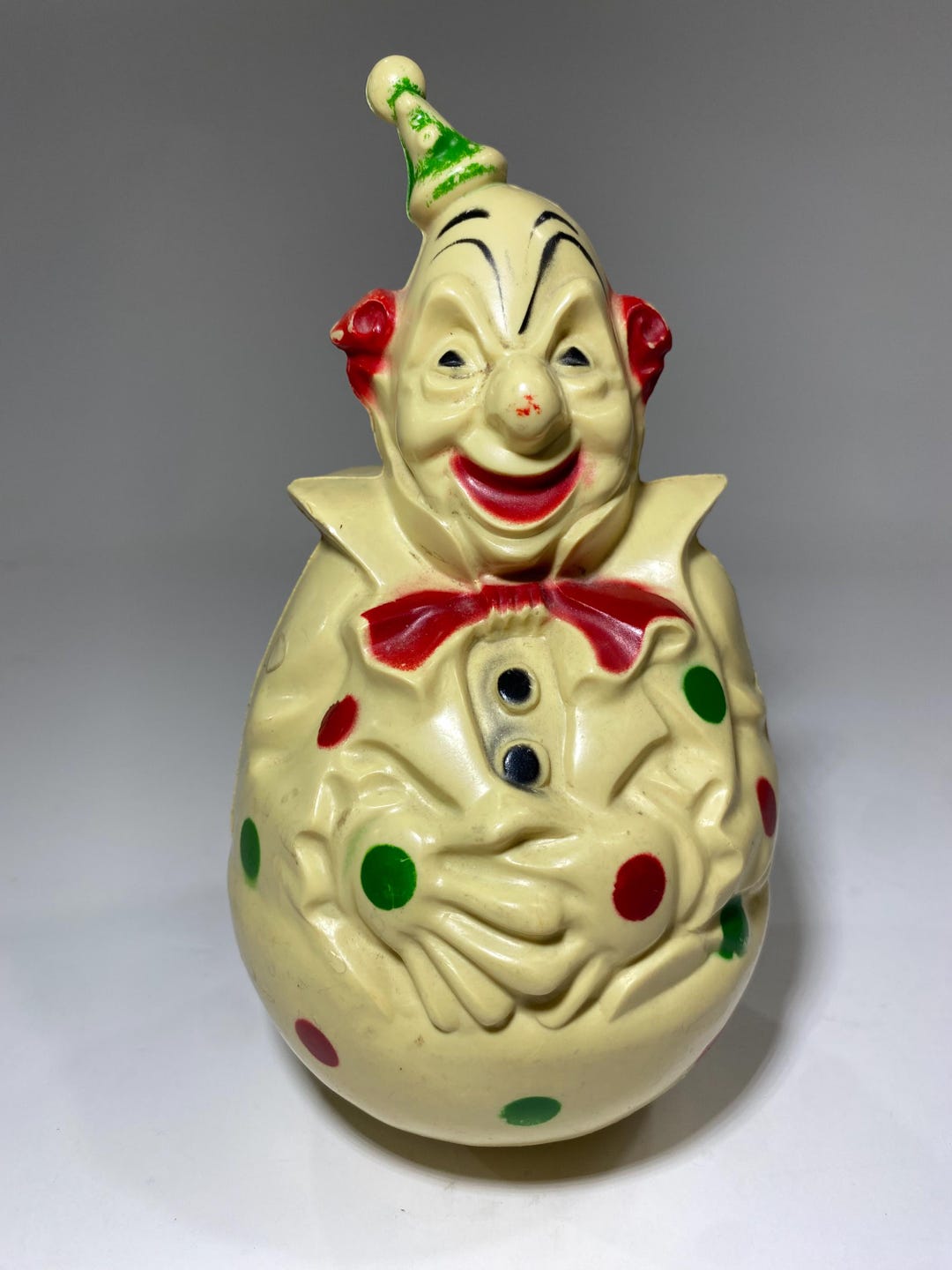 Vintage Roly Poly Clown Toy – 7" Celluloid Circus Toy, Weighted Base - Etsy