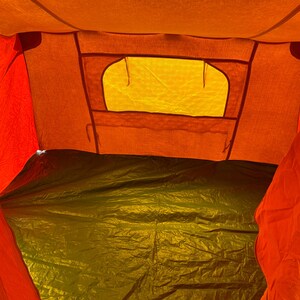 Vintage Campmate Three-bedroom Tent Large Canvas Style, Orange & Brown ...