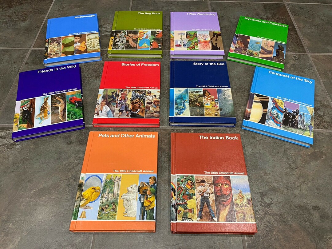 Vintage CHILDCRAFT Book Set 10 Annual Issues Home School Educational ...