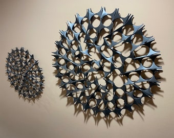 Circular Metal Wall Sculpture - Etsy