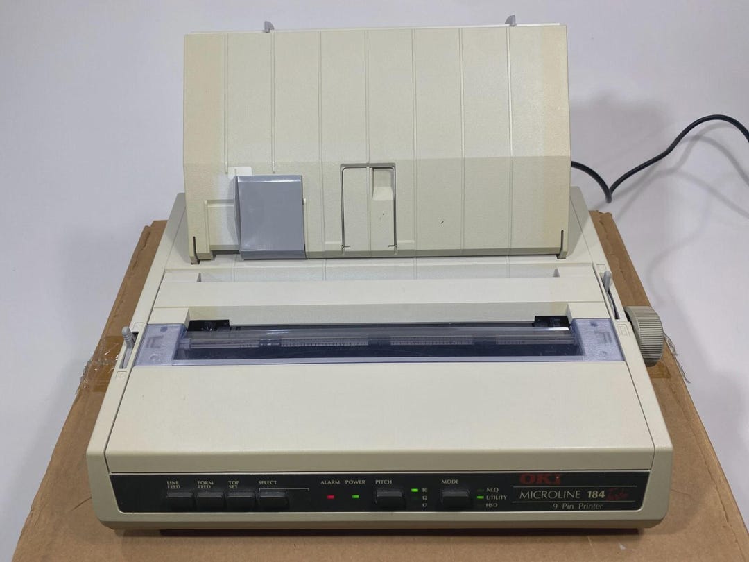 Vintage Oki Microline 184 Turbo 9 Pin Printer Un-tested - Etsy