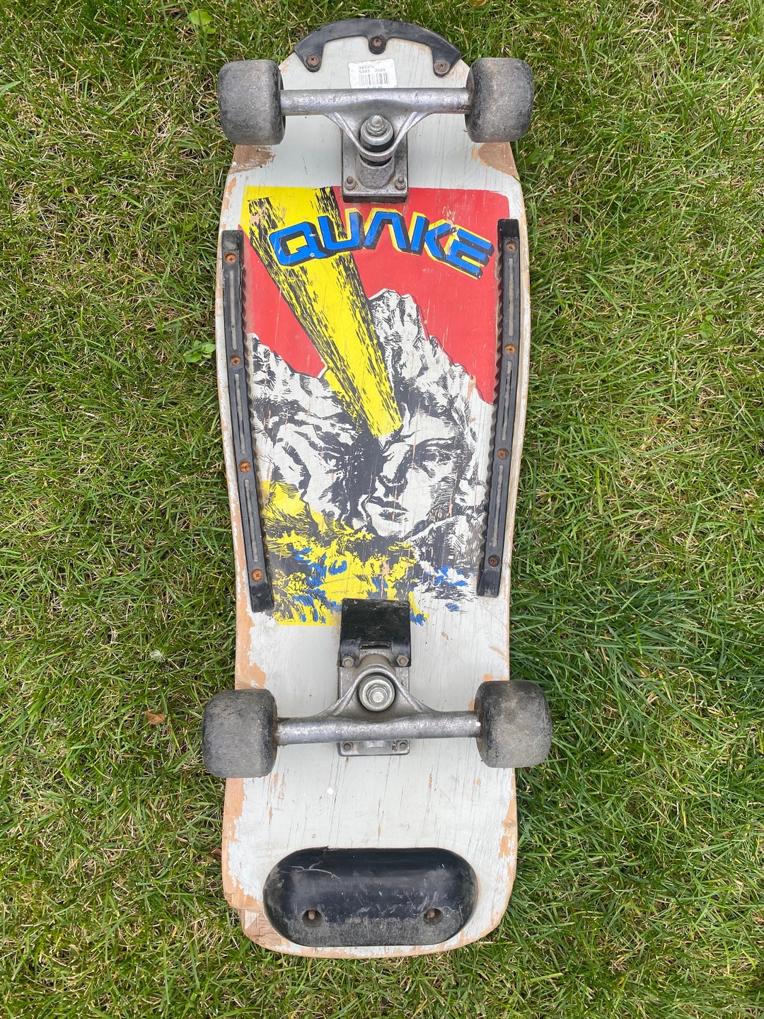 Vintage Quake Skate Board 1990's Oldschool Style Deck Skateboard ...