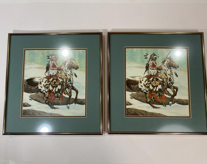 Set of 2 Bev Doolittle Guardian Spirits Framed Prints Native American ...