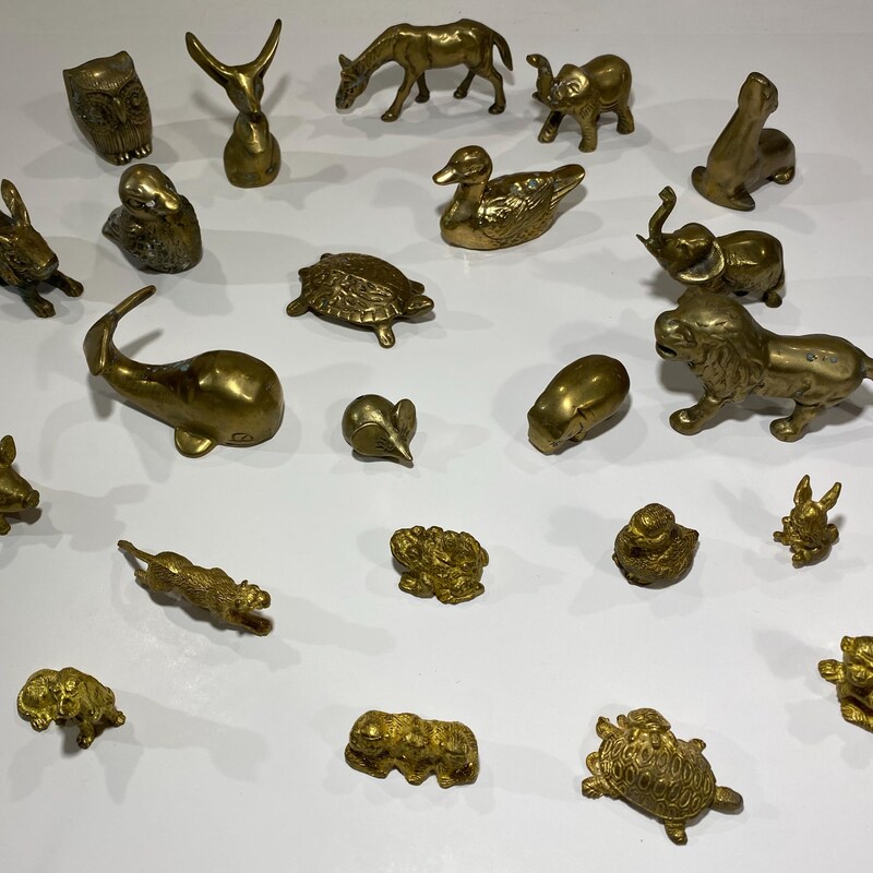 Brass Animal Figurines - Etsy