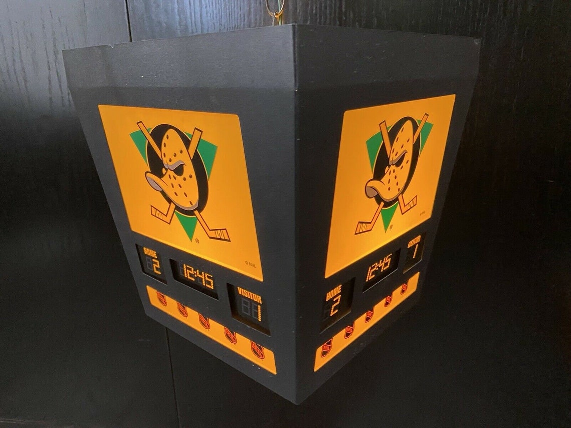 Mighty Ducks NHL Scoreboard Hanging Vintage Light Ceilingman | Etsy