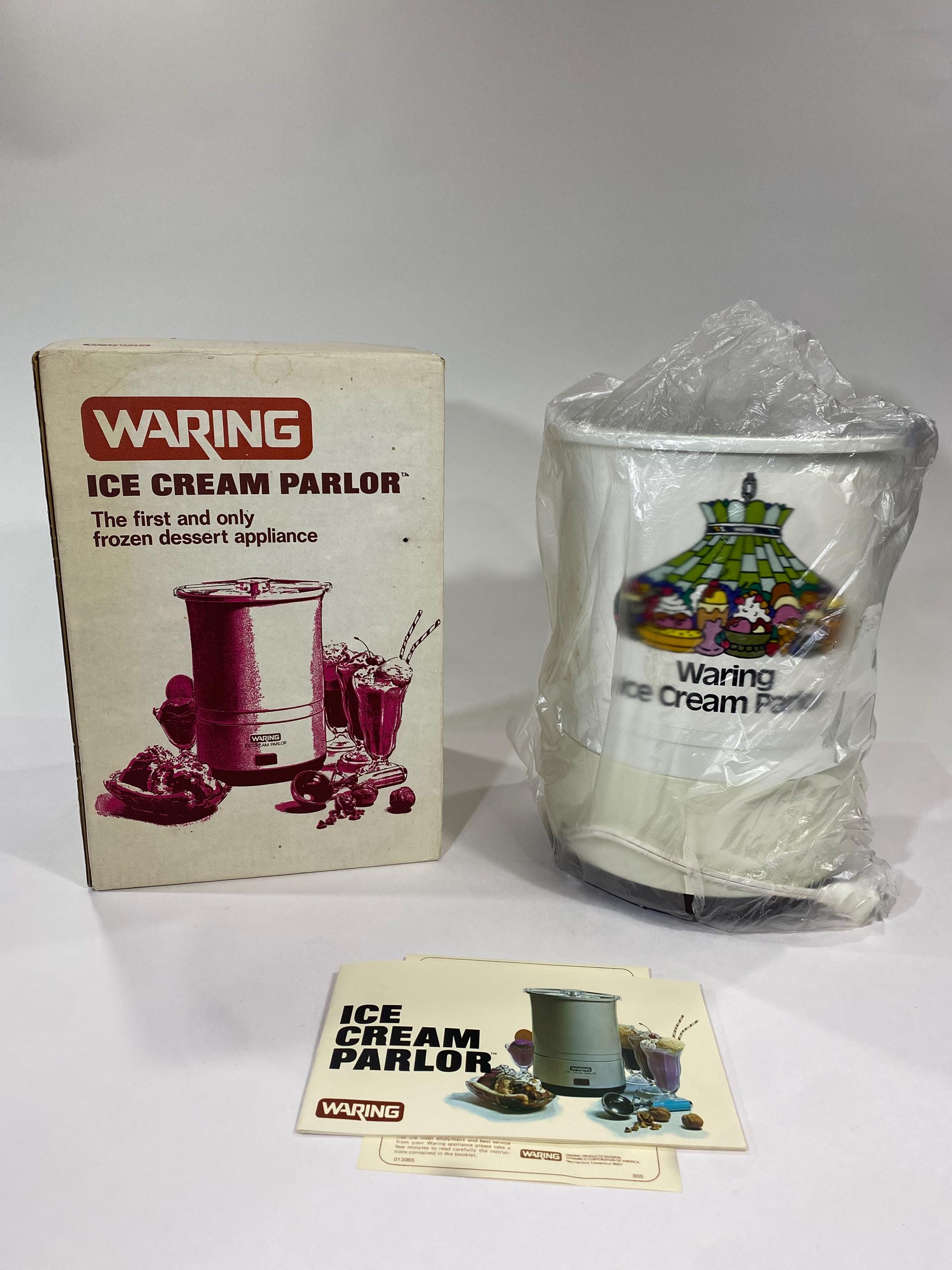 Vintage Waring Ice Cream Parlor Maker NOS 1980s Frozen Dessert ...