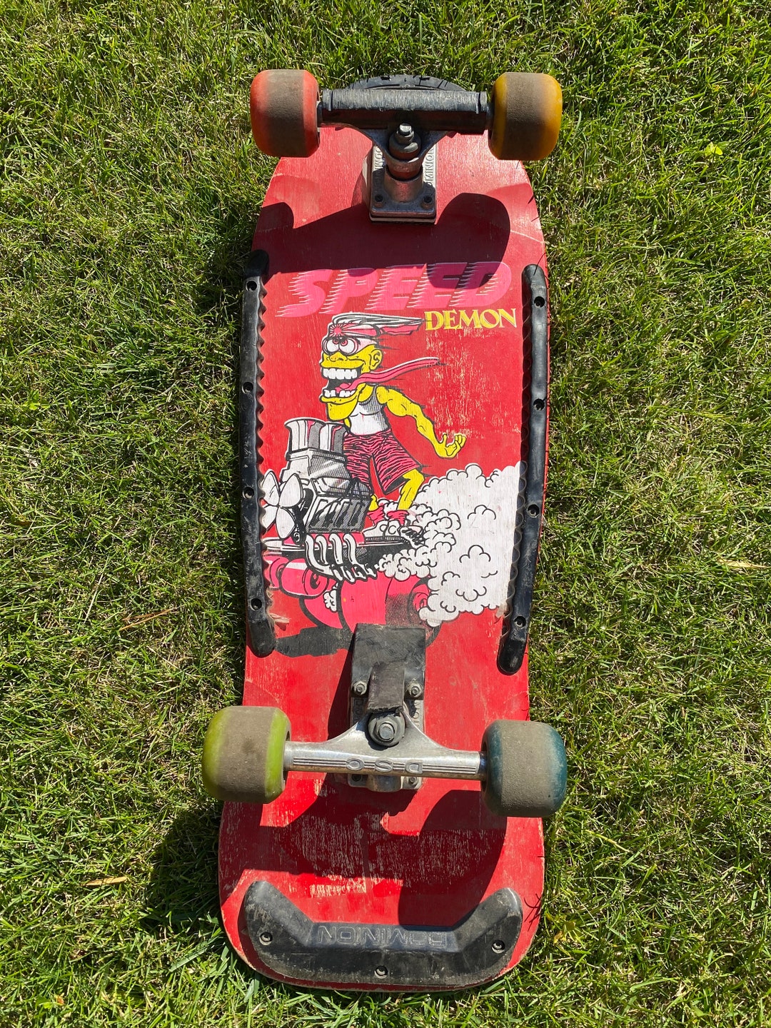 Vintage Speed Demon Skateboard by Dominion Red 1990's - Etsy