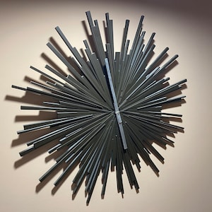 Large Modern, Star Burst Clock Starburst Sun Burst MCM Style Plastic 25 ...