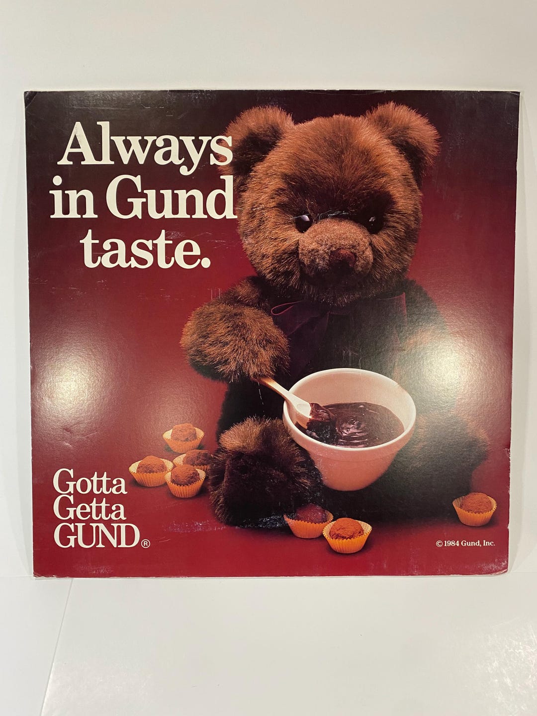 Vintage 1984 Gund Plush Bear Advertising Poster – Gotta Get Gund - Etsy