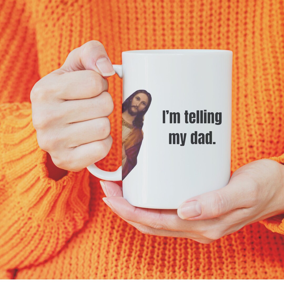 Peeking Jesus I'm Telling My Dad Jesus Gift Funny Jesus - Etsy
