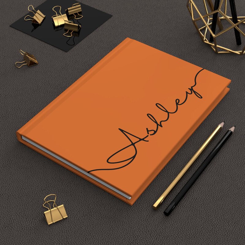 Orange Journal - Etsy
