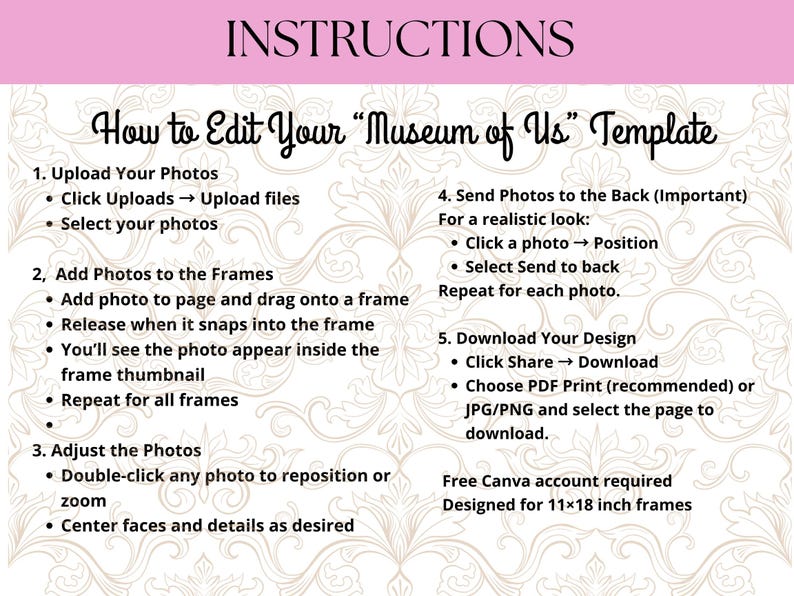 Museum of Us Customizable Wall Art, Editable Canva Template for Couples ...