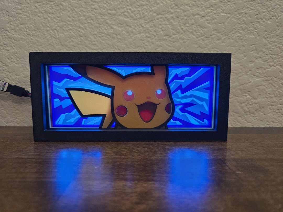Anime Pikachu LED Light Box - Etsy