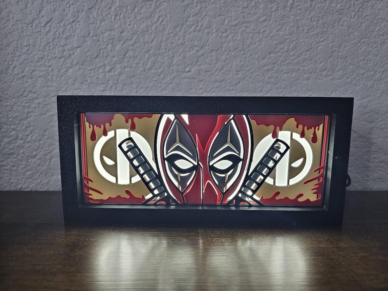 Super Hero Deadpool LED Light Box - Etsy