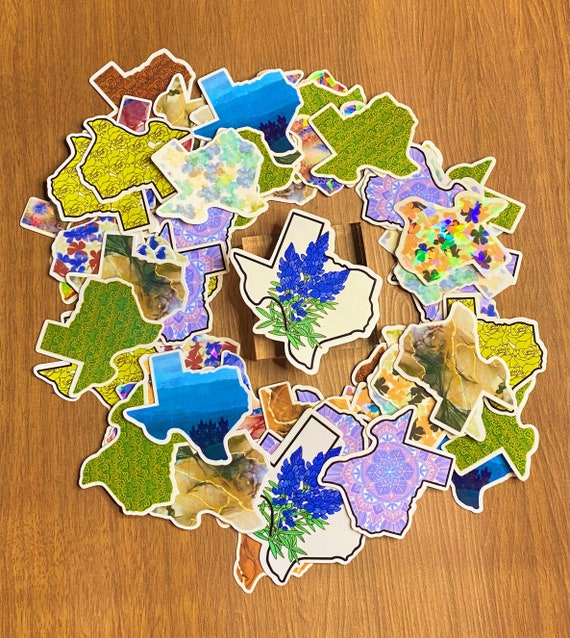 Waterproof Lone Star Sticker Pack Texas Tejas Yellow Rose - Etsy