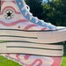 Custom Pastel Wavy Platform Converse - Etsy
