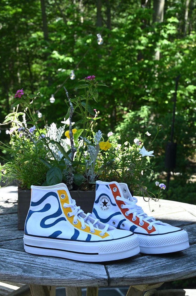 Custom Wavy Platform Converse - Etsy