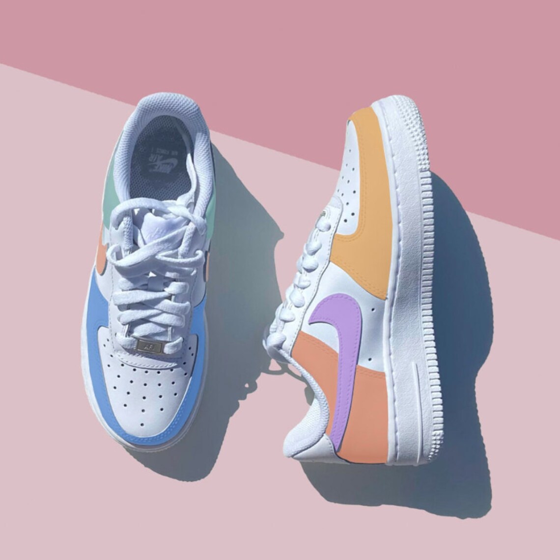 Custom Mismatch Nike Air Force 1 - Etsy