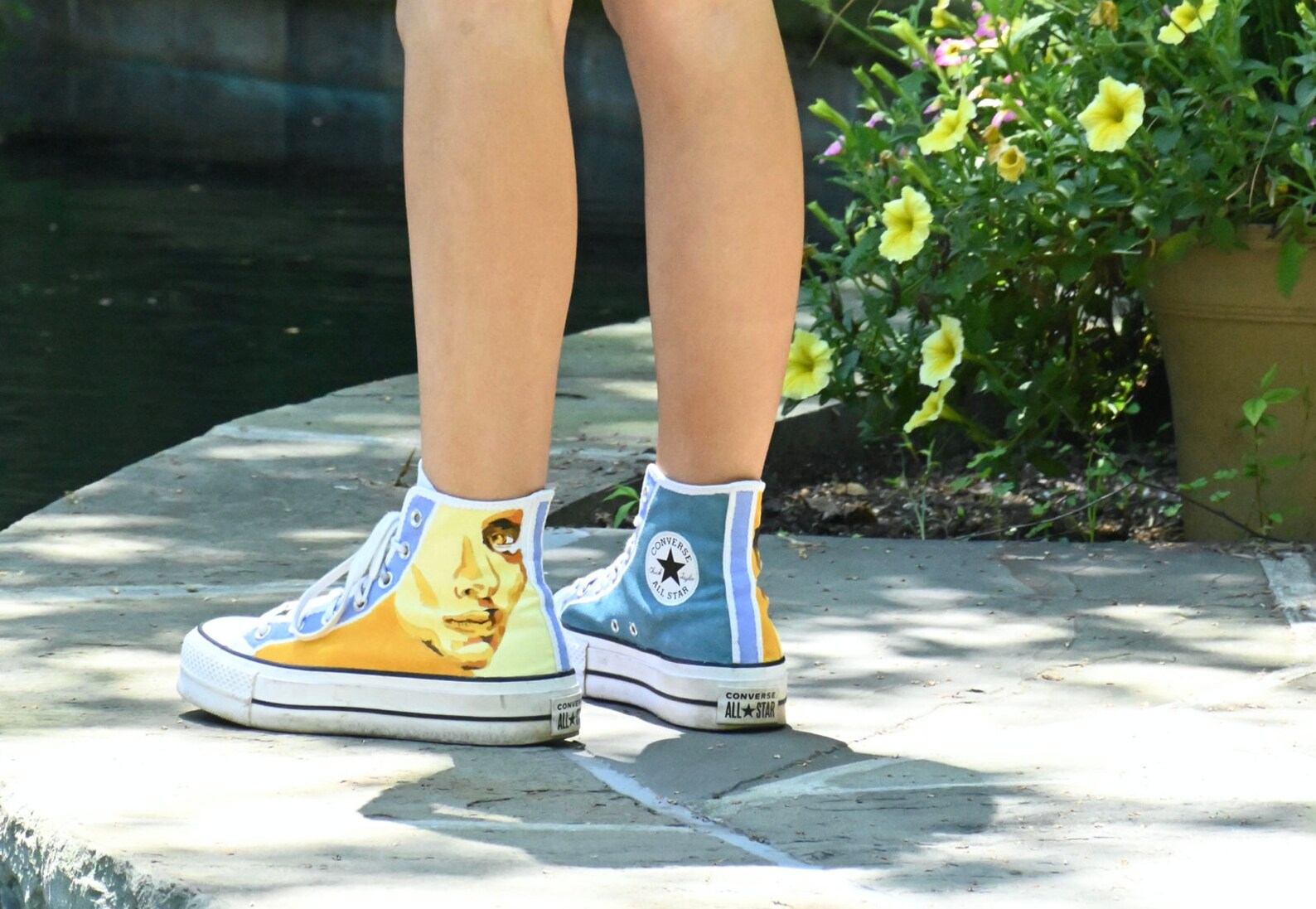 Custom Color Block Platform Converse - Etsy