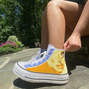 Custom Color Block Platform Converse - Etsy