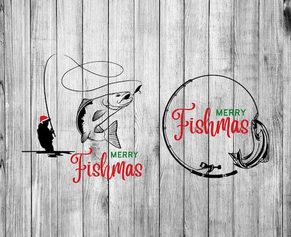 Merry Fishmas SVG EPS PNG Pdf / Fishing Svg / Cut File / - Etsy