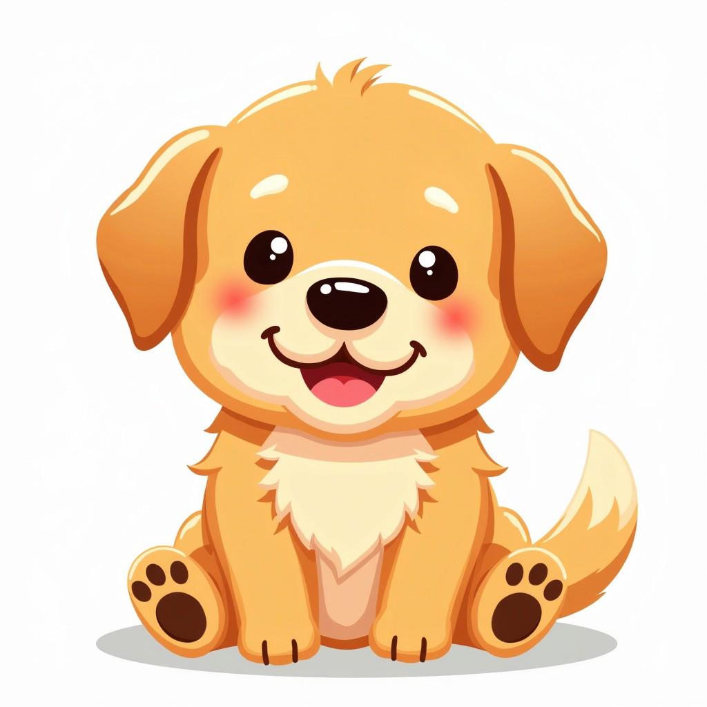 Cute Chibi Golden Retriever Clipart Jpg - Etsy