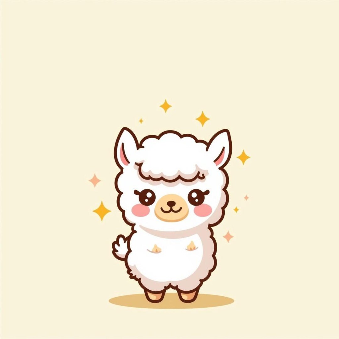 Cute Chibi Llama/alpaca Clipart Jpg - Etsy
